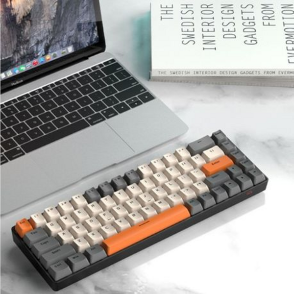 T8 RGB Wired Mechanical Gaming Keyboard Blue Switch – Grey Orange ...